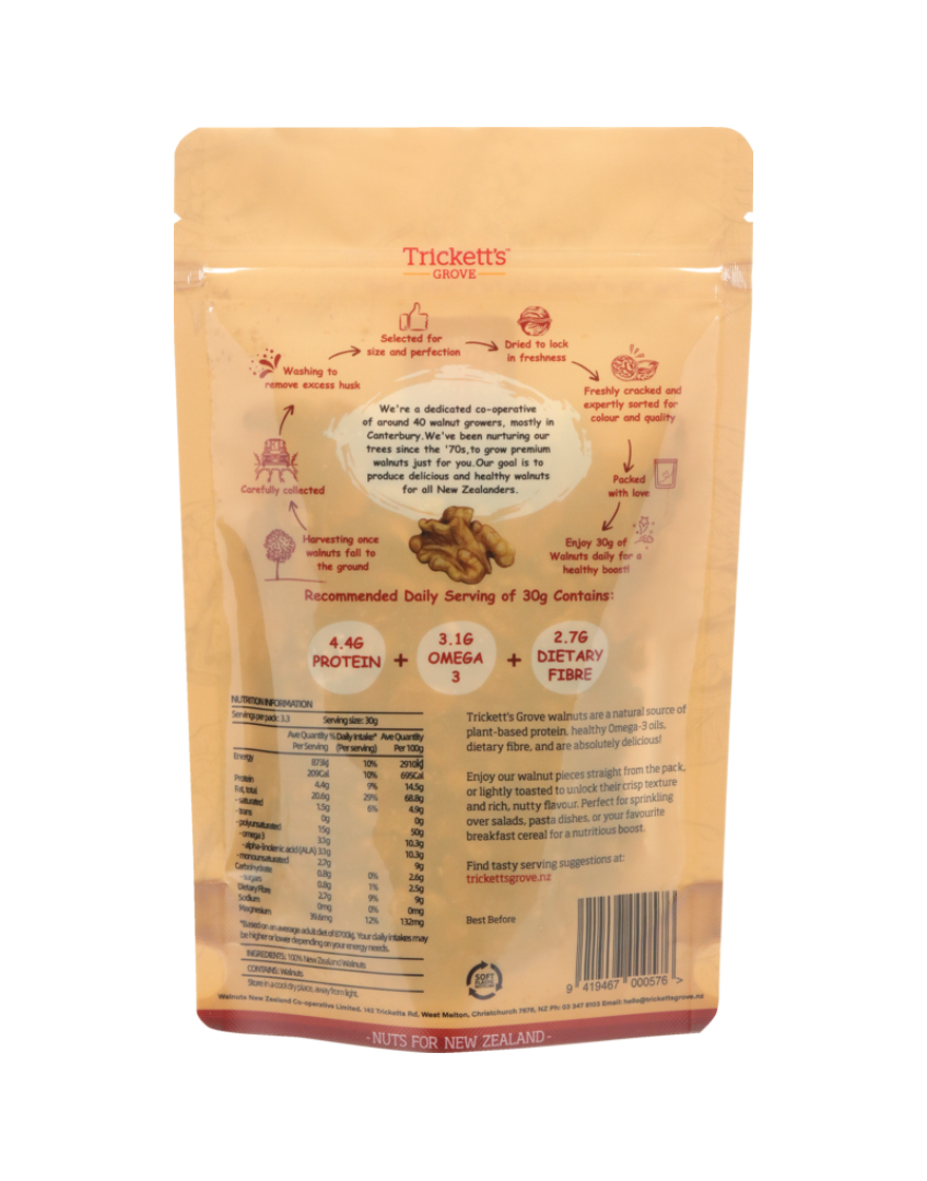 Trickett's Grove Walnut Pieces 100 grams – Trickett's Grove Walnuts